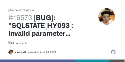 Bug Sqlstate Hy093 Invalid Parameter Number Number Of Bound Variables Does Not Match