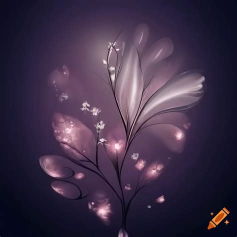 Silver Sparks Floral And Nature Design On Craiyon