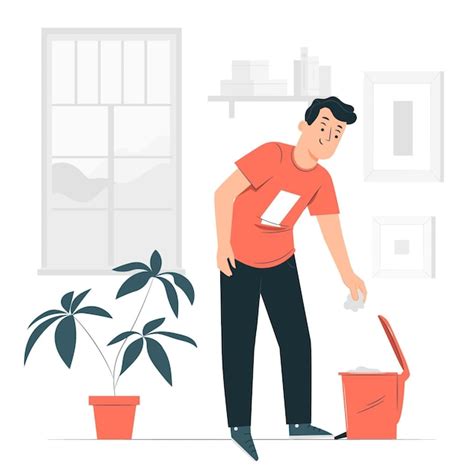 Free Vector Throw Away Concept Illustration