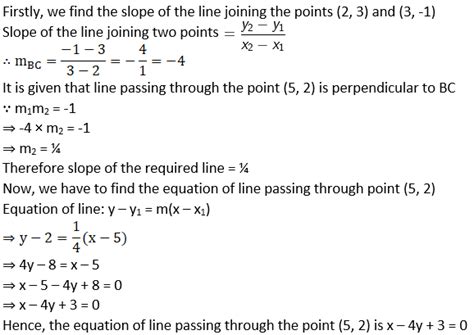 Find The Equation Of The Line Passing Through The Point And