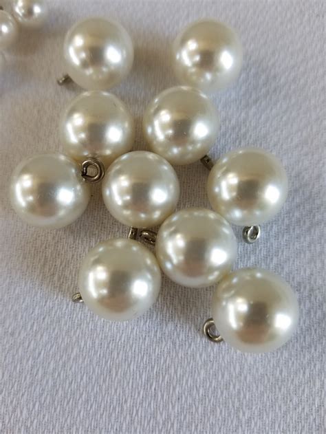 Vintage Faux Pearl Button Collection 36 Piece Lot Etsy