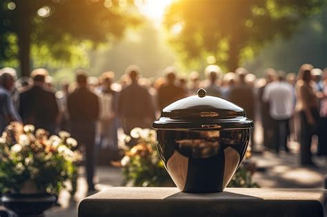 Premium Ai Image Sorrowful Moment At Funeral With People Mourning