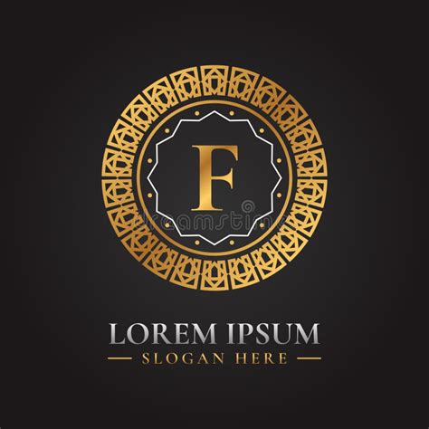 Letter F Luxury Golden Vector Logo Template Stock Vector Illustration Of Letter Letters
