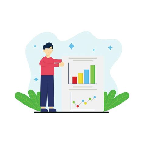 Business Flat Illustration Presentation Data Vector Art At Vecteezy