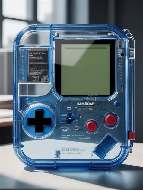 Premium Free Ai Images See Through Blue Translucent Game Boy Designed