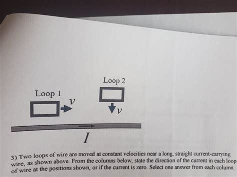 Solved Two Loops Of Wire Are Moved At Constant Velocities