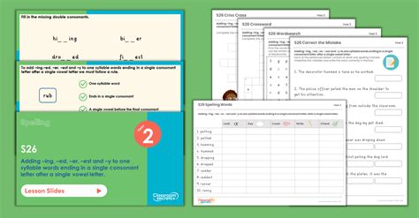 Year 2 Spelling Resources S26 Adding Ing Ed Er Est And Y To