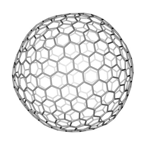Premium Photo Nanocluster Fullerene C540 Molecular Structure On A