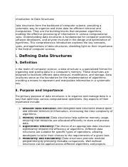 Understanding Data Structures Key Concepts Types And Course Hero