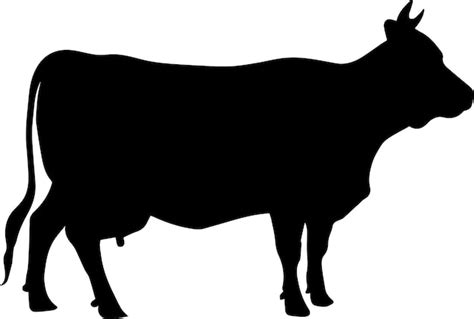 Premium Vector Cattle Vector Silhouette Illustration 12