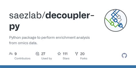 Github Saezlabdecoupler Py Python Package To Perform Enrichment