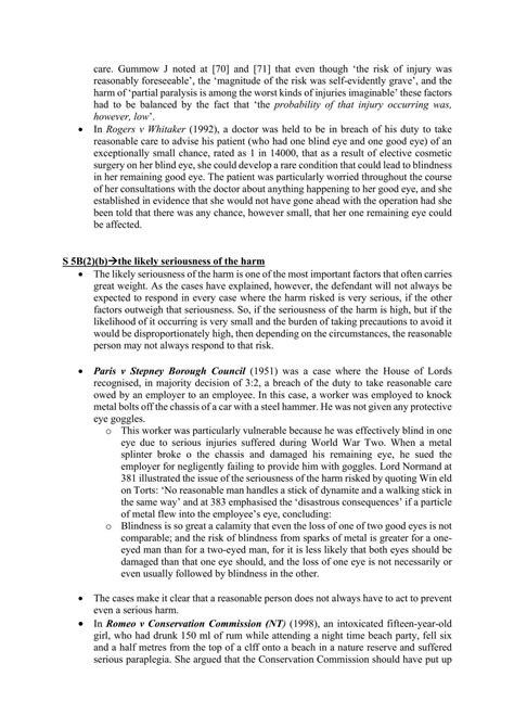 Torts Study Notes Laws4106 Torts Uwa Thinkswap