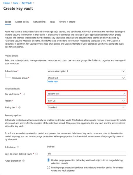 Create A Microsoft Azure Key Vault To Install SSL Certificates SSL