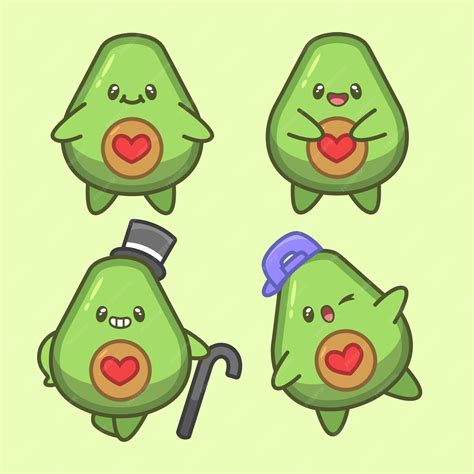 Premium Vector Cute Avocado
