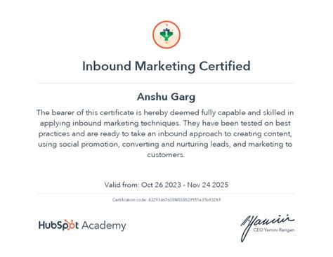 Finished My Inbound Marketing Certification Anshu Garg Posted On The Topic Linkedin