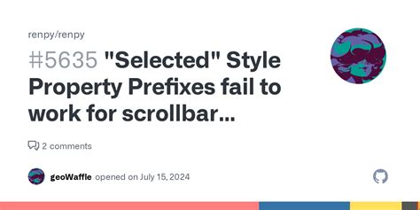 Selected Style Property Prefixes Fail To Work For Scrollbar Elements