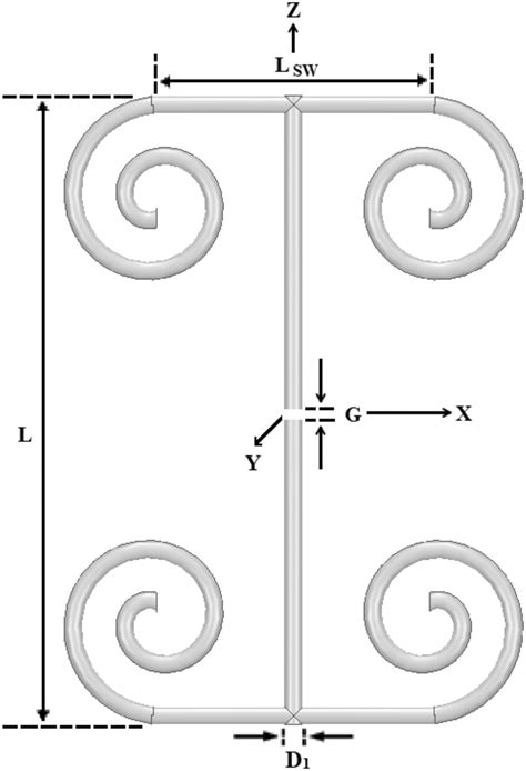 Linear Spiral Wirebased Structure Loaded Dipole Antenna Topology