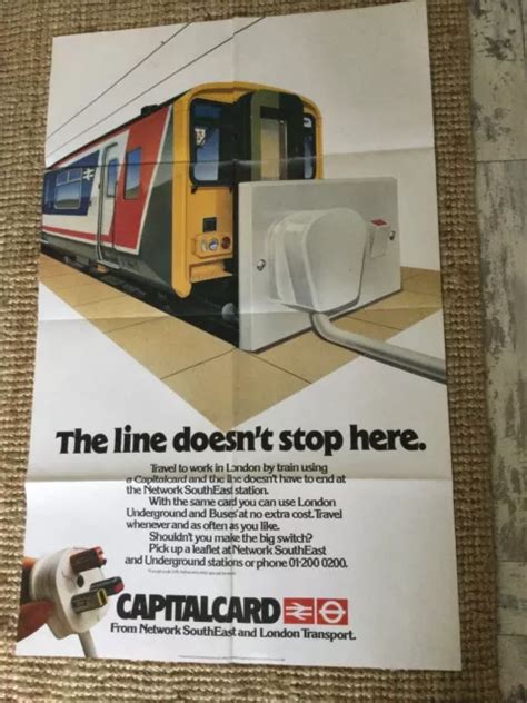 Original London Underground And British Rail Poster Airbus Bus Capital