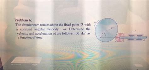 Solved Problem 6 The Circular Cam Rotates About The Fixed