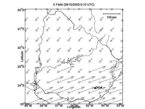 3 Map Showing The Spatial Distribution Of The Geoelectric Field Along Download Scientific