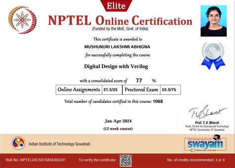 Lakshmi Abhigna On Linkedin Digitaldesign Verilog Nptel