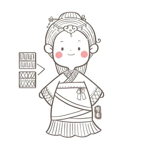 古装儿童画简笔画 古装儿童简笔画 第16页 大山谷图库
