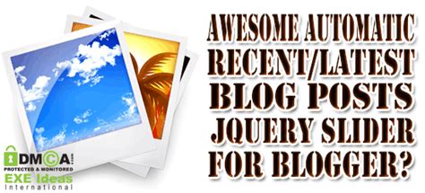 how to add automatic recent latest posts jquery slider for blogger