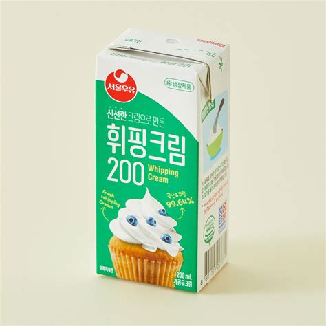 서울우유 휘핑크림 200ml 배민스토어