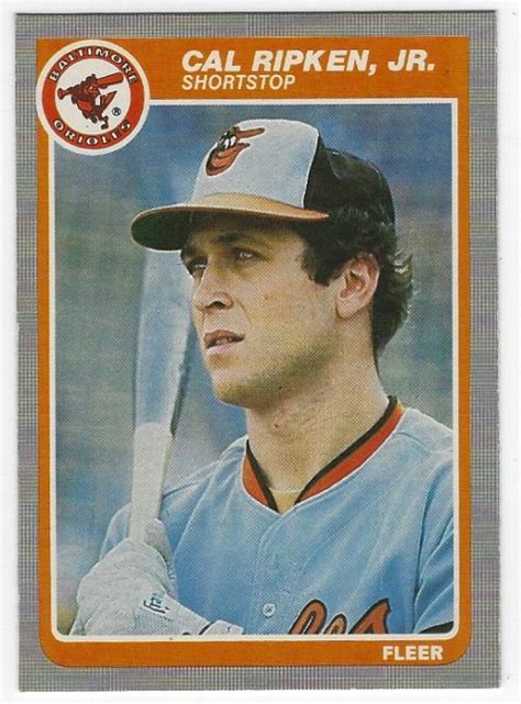 Ripken Cal Jr 1985 Fleer Rk Sports Promotions