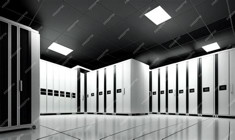 Premium Photo Network And Data Server Room Hosting Internet 3d