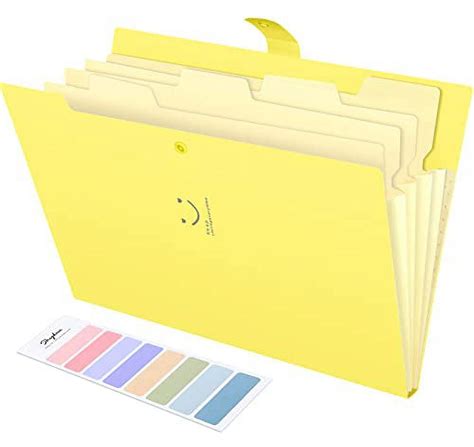 Skydue Letter A4 Paper Expanding File Folder Pockets Accordion Document Organizer Banana