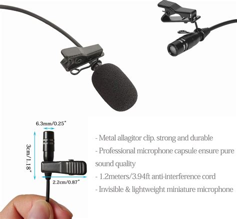Buy Sujeetec Lavalier Microphone Lapel Microphone Compatible With Akg Samson Wireless