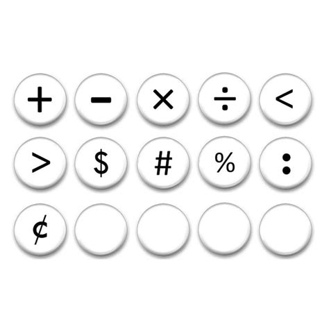 Magnetic Math Symbols Mathematical Symbols Math Magnets Etsy