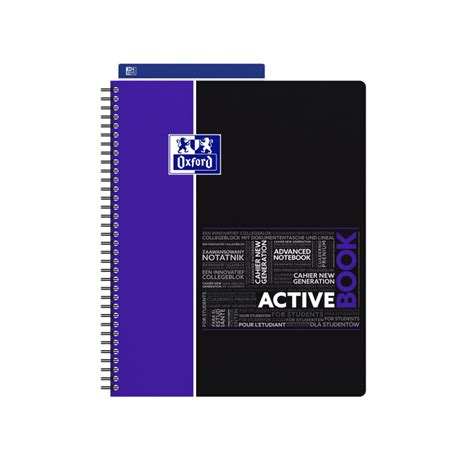 Cahier A4 à spirale ACTIVEBOOK OXFORD étudiants 160pages ligné