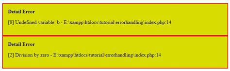 Error Handling Atau Penanganan Error Dalam Php