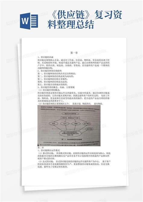 供应链复习资料整理总结Word模板下载 编号qyjpzjne 熊猫办公