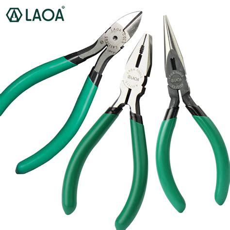 LAOA 5 Inch Wire Cutter Long Nose Pliers Side Cutter Mini Diagonal Pliers For Fishing