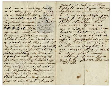 Lot Detail Civil War Letter By 5th Vermont Infantryman Kia At Savages Station It Is