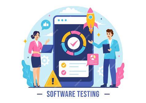 Premium Vector Software Testing Vector Illustration Featuring