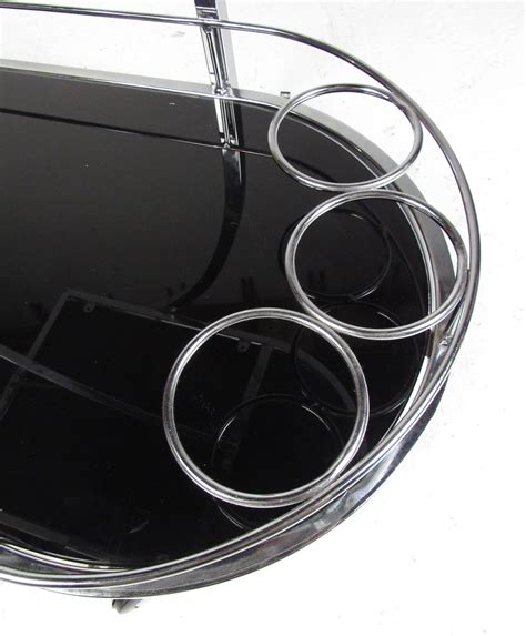 Modern Chrome Two Tier Bar Cart For Sale At 1stdibs