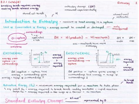 Ocr A Level Chemistry Enthalpy Revision Poster Teaching Resources