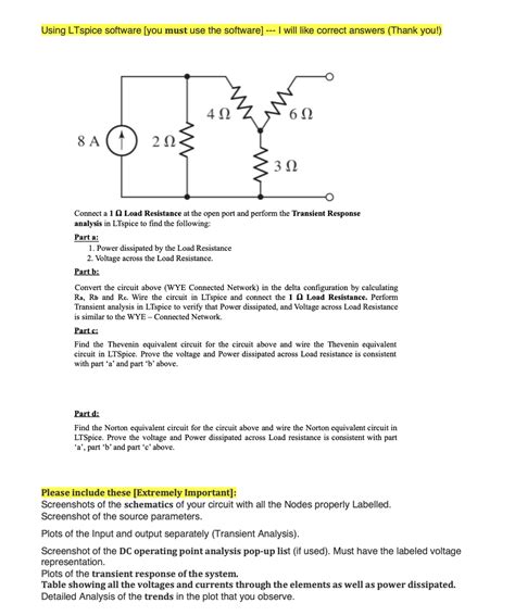 Solved Using LTspice Software You Must Use The Software Chegg Com