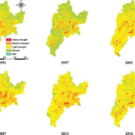 Spatial Distribution Of Vtci In Tumen River Basin Between 1991 And 2016 Download Scientific