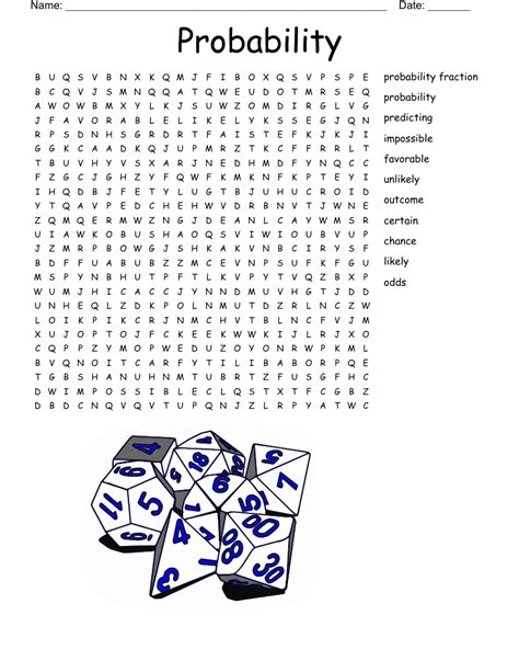 Probability Word Search Wordmint