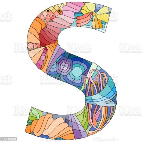 편지 S 모노그램 조각 디자인 벡터 일러스트레이션 꽃 식물에 대한 스톡 벡터 아트 및 기타 이미지 꽃 식물 개념 개념과