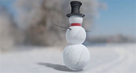 Снеговик 3D Модель $19 - .3ds .blend .dae .fbx .obj .stl .unknown - Free3D