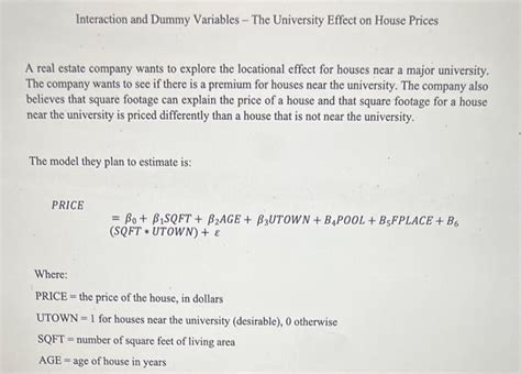 Interaction And Dummy Variables The University