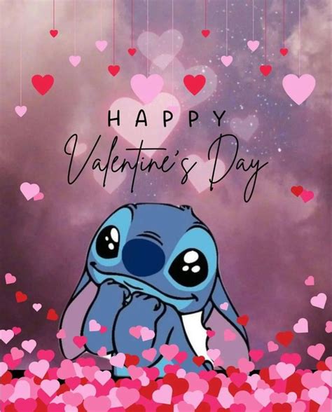 Stitch Valentines Day In 2025 Valentines Day Cartoons Valentines