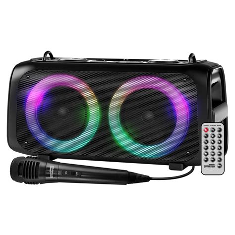 Enceinte DJ Amstrad BLASTER DJ100 4 100W Sur Batterie Effet LED