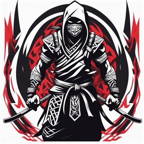 Mystischer Stammes Ninja Ein Heimlicher Krieger Der Antiken Kunst